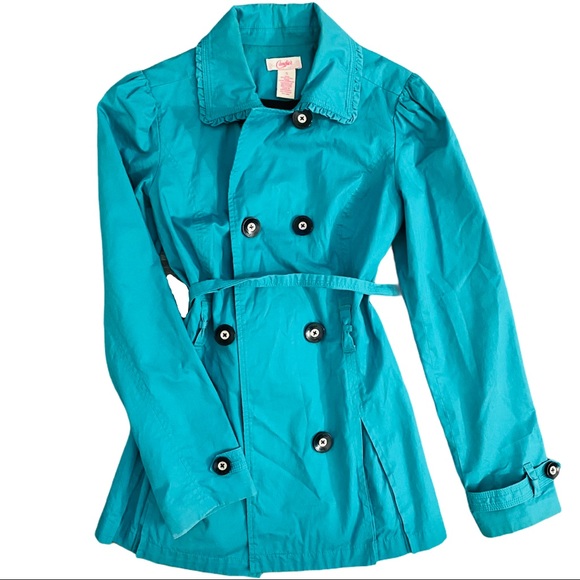 Candie's | Jackets & Coats | 55 Candies Aqua Trench Coat | Poshmark